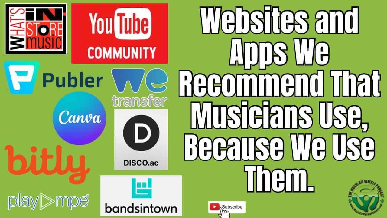 Websites and Apps We Recommend That Musicians Use, Because We Use Them ...
