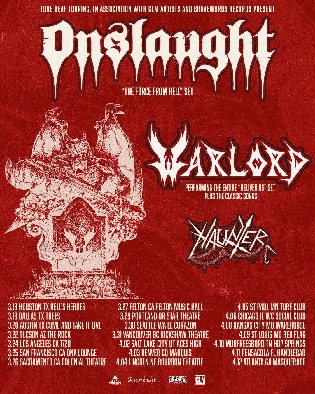 Onslaught and Warlord Add New Shows for Their Co-Headlining North ...